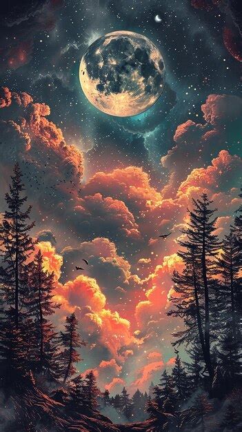 Atmospheric Crafts Patterns With Space Premium Ai Generated Image