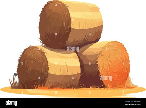 Hay Bale In Dry Stock Vector Images Alamy