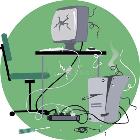 Old Computer Desktop Stock Illustrations 5750 Old Computer Desktop