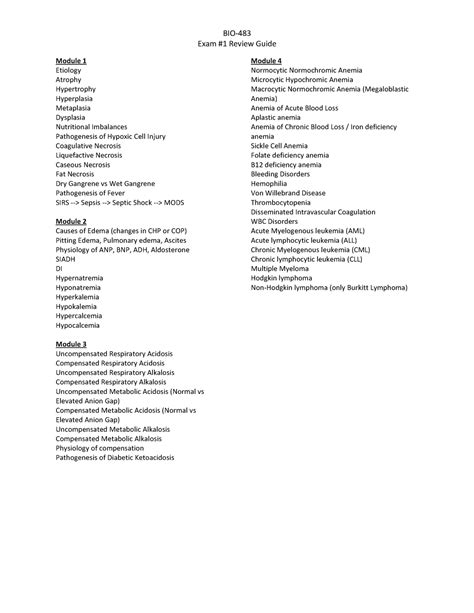 bio 483 exam 1 review guide bio exam 1 review guide module 1