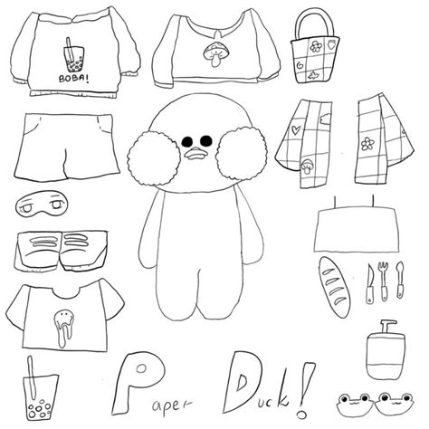 Desenhos de Paper Duck Imprimível Grátis para Colorir e Imprimir