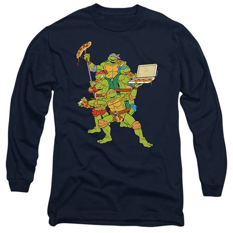 Teenage Mutant Ninja Turtles Pizza Party Long Sleeve T Shirt Rocker Merch