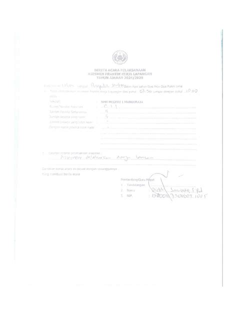 Berita Acara Assessment Pkl Pdf