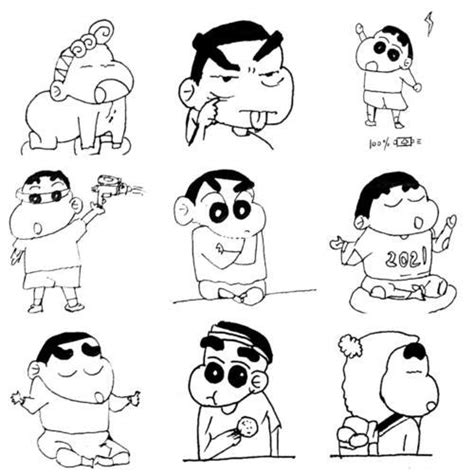 蜡笔小新手抄报排版素材 牛年的蜡笔小新画手抄报