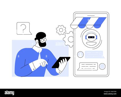 Ai Powered Sales Chatbot Assistance Abstract Concept Vector