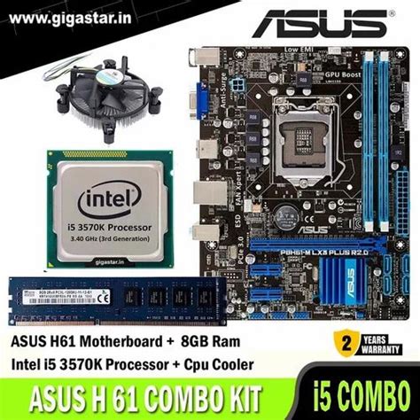 Powerhouse Combo ASUS H61M Intel I5 3570K Processor 8GB Hynix RAM