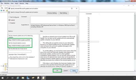 Configure Group Policy Settings For Wsus In Windows Sever