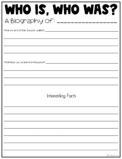 Who Is Who Was Readers Notebook Book Companion By Peachy In Primary