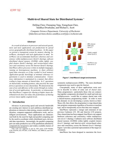Multi Level Shared State For Distributed Systems