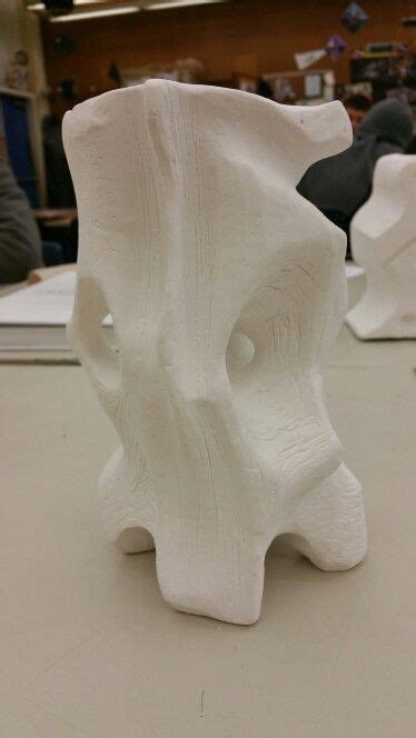 Subtractive Abstract Sculpture In Plaster Abstract Sculpture Intro To Art Art Classes