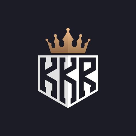 Premium Vector Luxury Kkr Logo With Crown Elegant Initials Kkr Letter