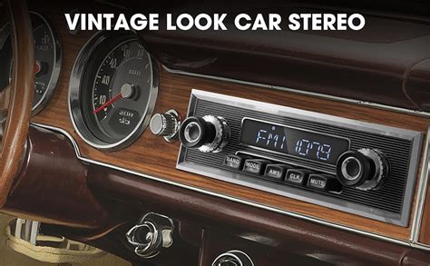 Retro Vintage Radio For Classic Vehicle Single Din