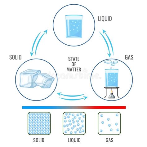 Liquid And Solid Substance Are Different Ways Of Processing From The Fluid Stock Illustration