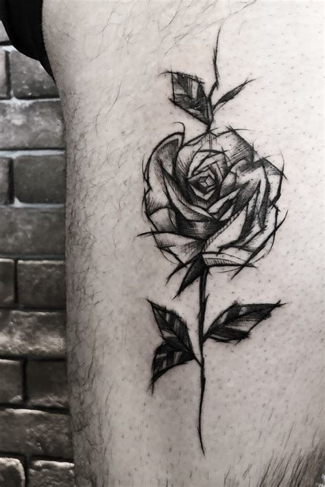 Details 76 Sketch Rose Tattoo Best Vn