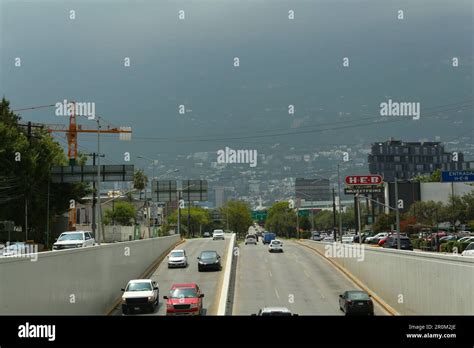 San Pedro Garza Garcia Mexico August 29 2022 Cars In Traffic Jam
