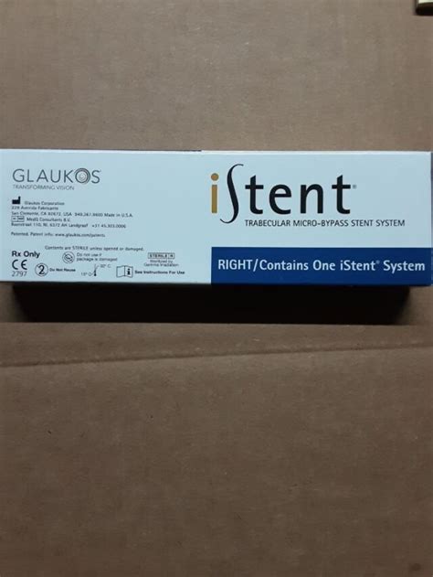 New Glaukos Gts100r Istent Trabecular Micro Bypass Stent System In Date