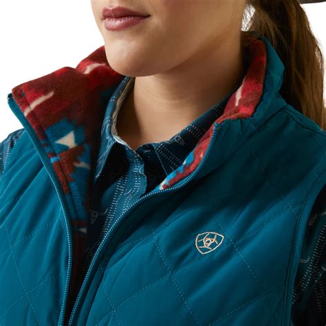 Ariat Womens Vest Dilon Reversible Deep Lagoon 10046641 Clearance