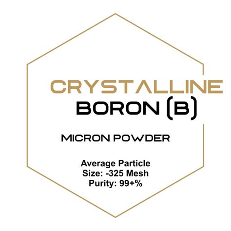 Crystalline Boron B Micron Powder Average Particle Size 325 Mesh