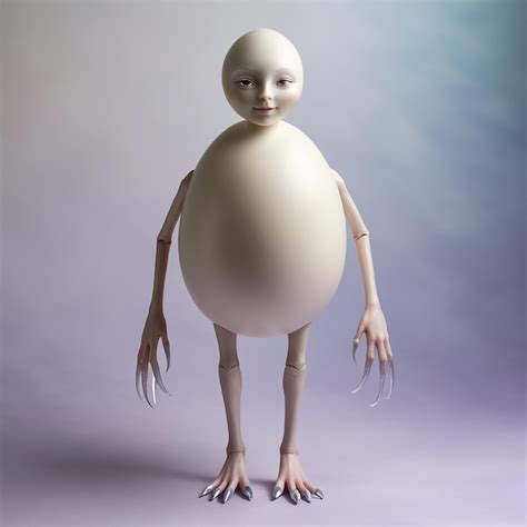 A Smooth Pale Humanoid Figure Premium Ai Generated Image