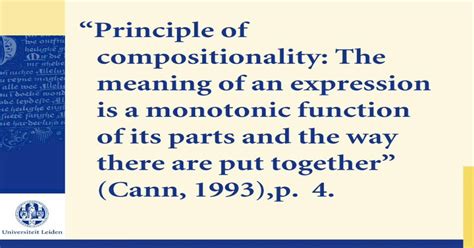 Pdf “principle Of Compositionality The Meaning Of An Ingredients
