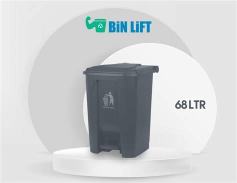 68 Ltr Plastic Trash Bin Wpedal Lid Bin Lift Qatar Bin Lift