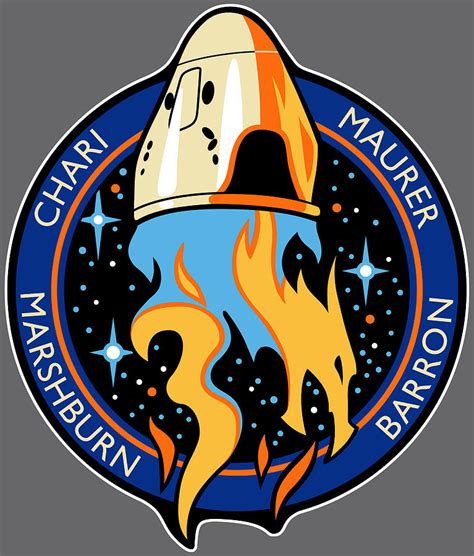 Nasa Spacex Crew 3 Logo Painting By Orca Art Gallery Fine Art America