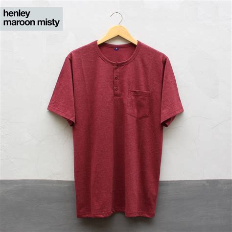 Jual KAOS POLOS MAROON MISTY PENDEK HENLEY HENLEY SERIES BEKEND OUTFIT Shopee Indonesia