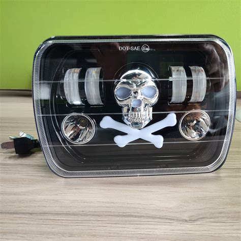 High Quality Angel Eye LED Headlight Inch Square RGB W X LED Headlight For Cars Tractors