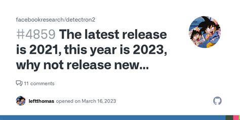 The Latest Release Is 2021 This Year Is 2023 Why Not Release New Version · Issue 4859
