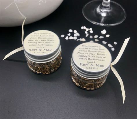 10 Gastgeschenke mit Blumensamen für Taufe Geburtstag Etsy