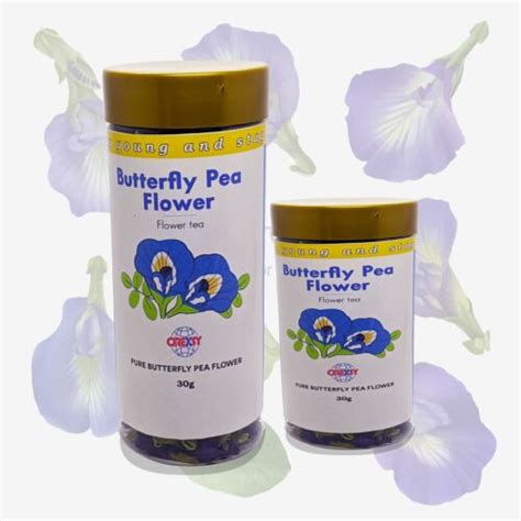 100 Natural Dried Blue Butterfly Pea Flower Clitoria Ternatea Flower