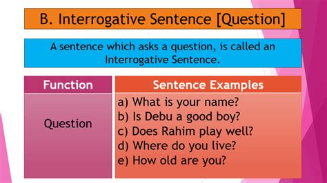 Interrogative Sentence Example
