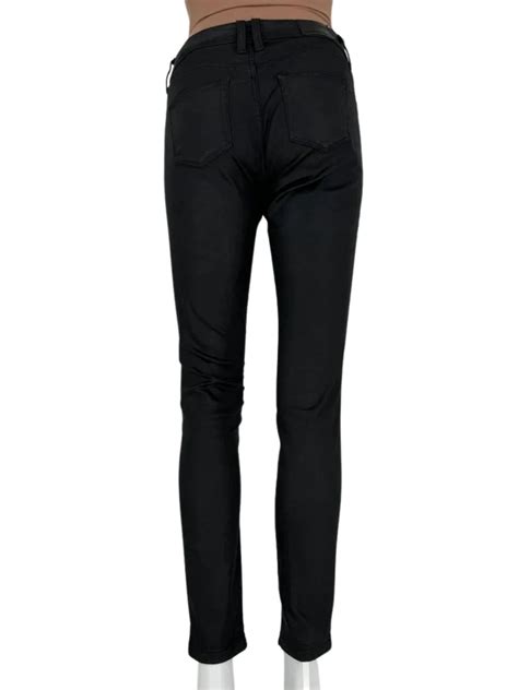 Burberry Wax Coated Skinny Low Rise Gem