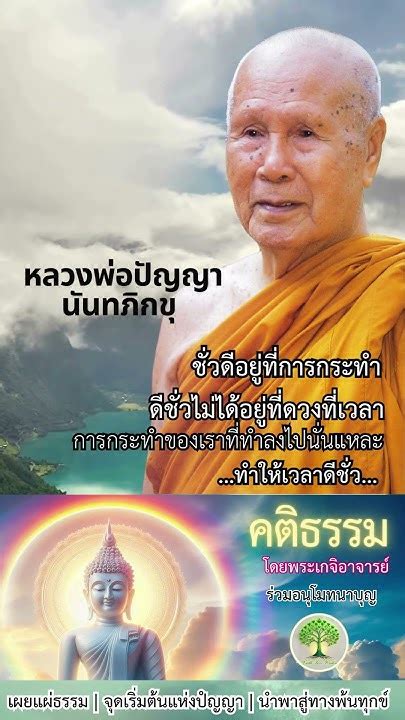 คติธรรม คำสอน คติธรรม คำสอน หลวงพ่อปัญญานันทภิกขุ Morale Wisdom