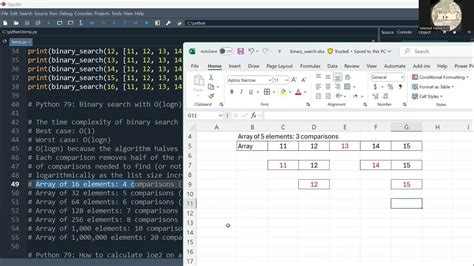 python 79 binary search with o logn time complexity explained youtube
