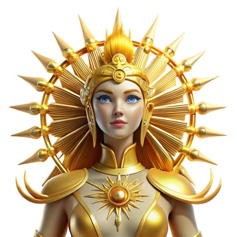 impressive minimalist Golden Goddess 3D Render 4K 57148165 PNG