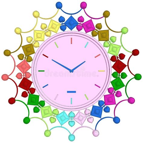 Wall Clock Watch Vector Illustration Isolated On White Background