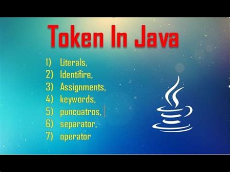 Token In Java Literals Identifiers Assignment Operators