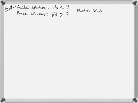 Solved Classify Each Solution As Acidic Basic Or Neutral According To