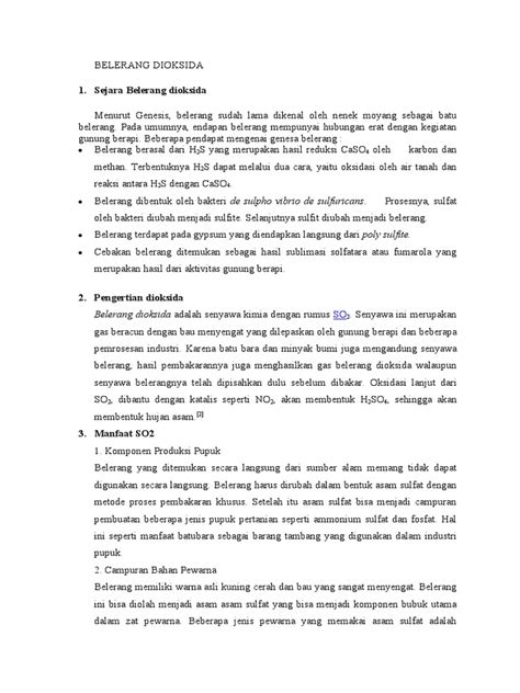 Belerang Dioksida Pdf