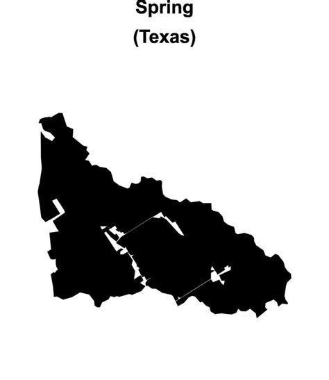 Spring Texas Blank Outline Map 56077098 Vector Art At Vecteezy