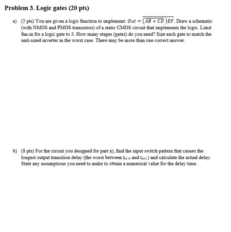 Solved A 5 Pts You Are Given A Logic Function To
