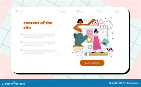 Website Programming Web Banner Or Landing Page Content Management