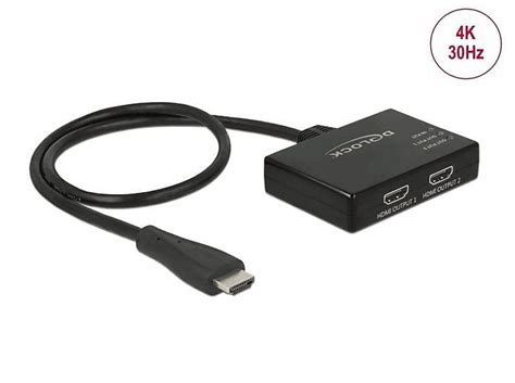 Delock Splitter Hdmi In Zu 2x Hdmi Out Kabel Darkslategray Mediamarkt
