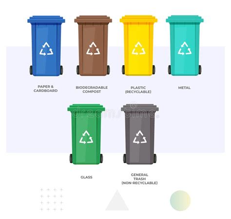 Waste Management Color Code Bins In Italy Stock Icon Stock
