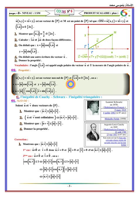 Le Produit Scalaire Dans Le Plan Cours 2 AlloSchool