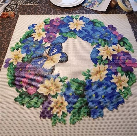 Pin On Hama Perler Blomster Perler Crafts Perler Beads Designs