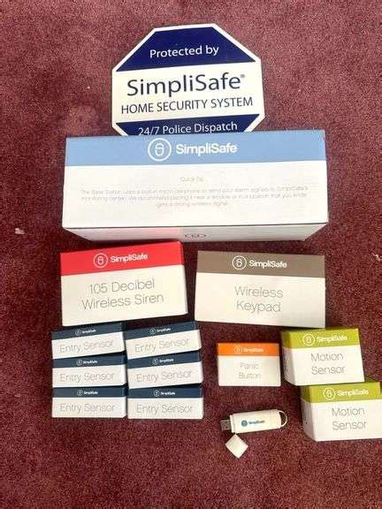 Simplisafe Security System Wireless Siren Wireless Keypad Entry Sensors Panic Button