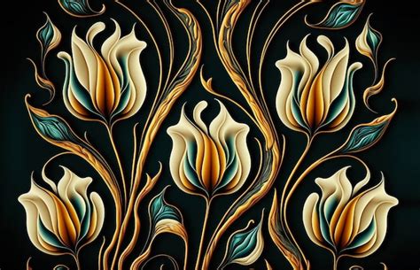 Premium Photo Tulip Pattern