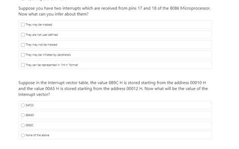 solved suppose you have two interrupts which are received